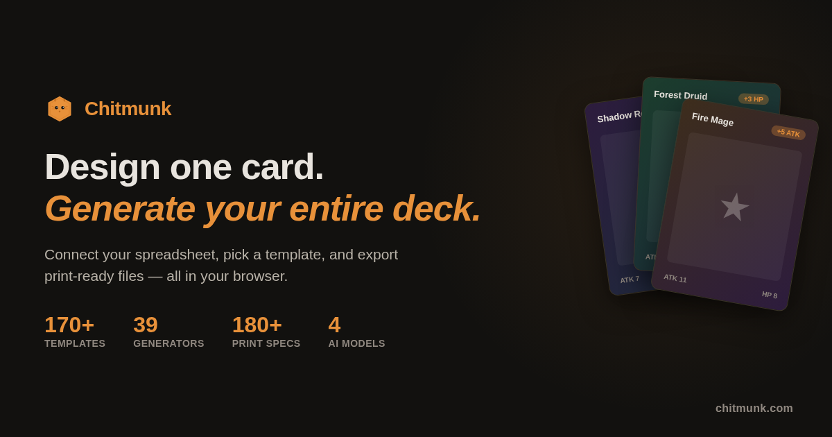 Card Designer: Chitmunk | Free Board Game Card Maker